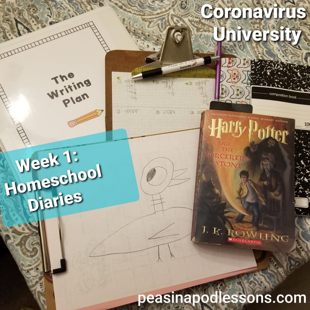 Homeschool Diaries Coronavirus University: Week 1 - Peas in a Pod Lessons
